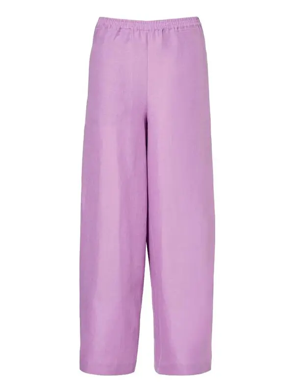 ERES Linen Wide-leg Pants - Purple