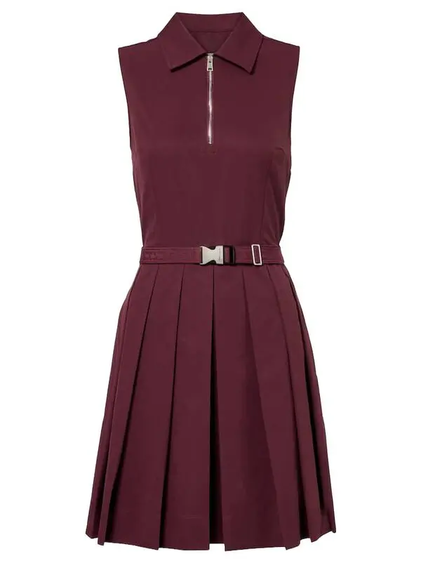 Tory Burch Pleated Tennis Dress - Burgundy