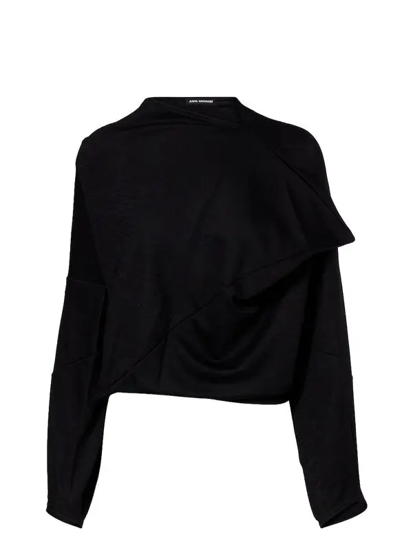 Junya Watanabe Wool-blend Crop Top - Black