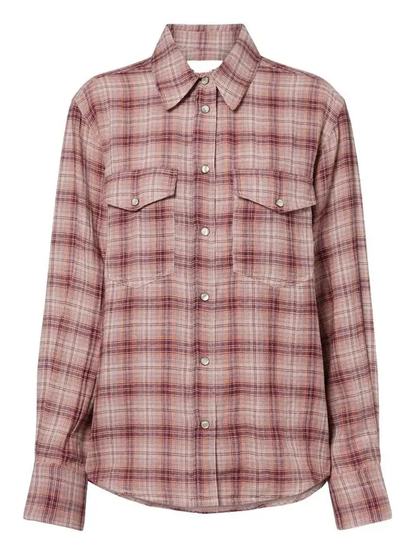 MARANT ETOILE Yalisa Cotton Shirt - Burgundy