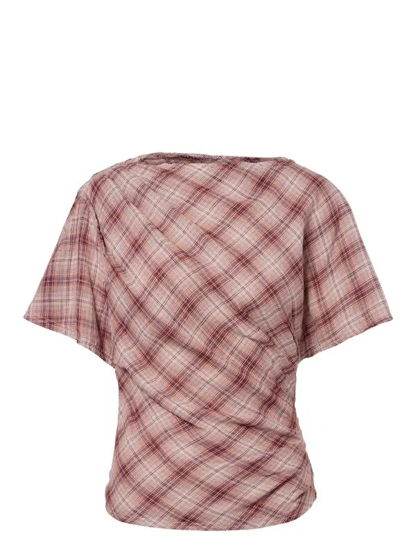 MARANT ETOILE Neyela Checked Cotton T-shirt - Multicoloured