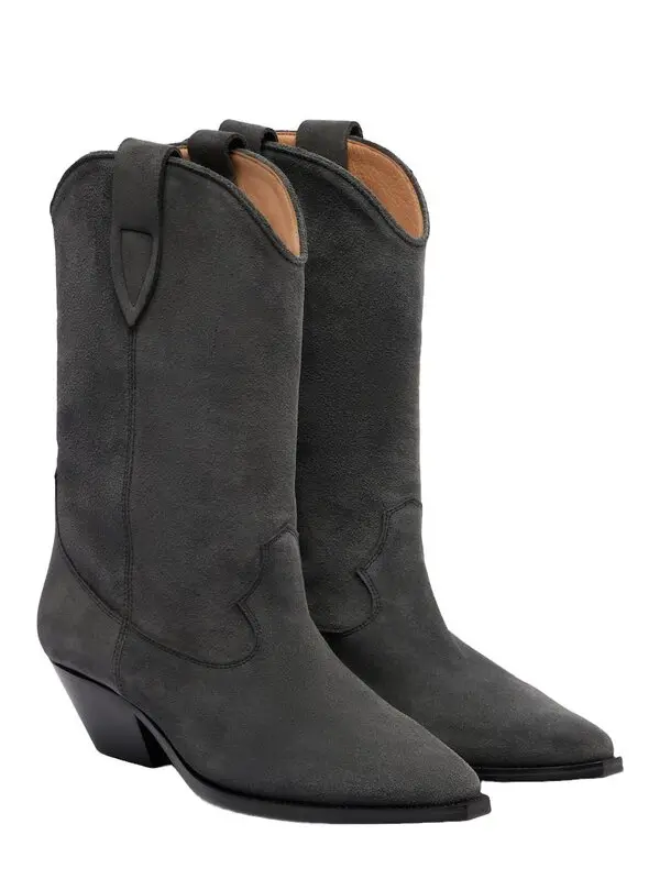 Isabel Marant Duerto 40 Suede Cowboy Boots - Grey