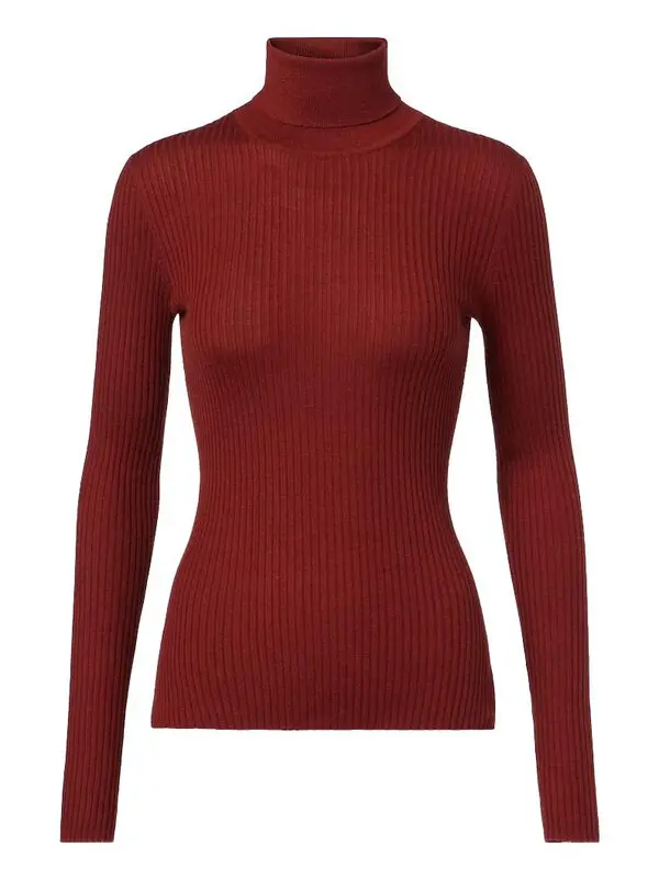 Gabriela Hearst Peppe Cashmere And Silk Turtleneck - Brown