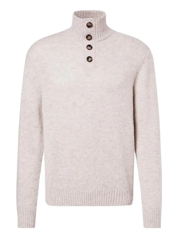 ALLUDE Wool And Cashmere Mockneck Sweater - Grey