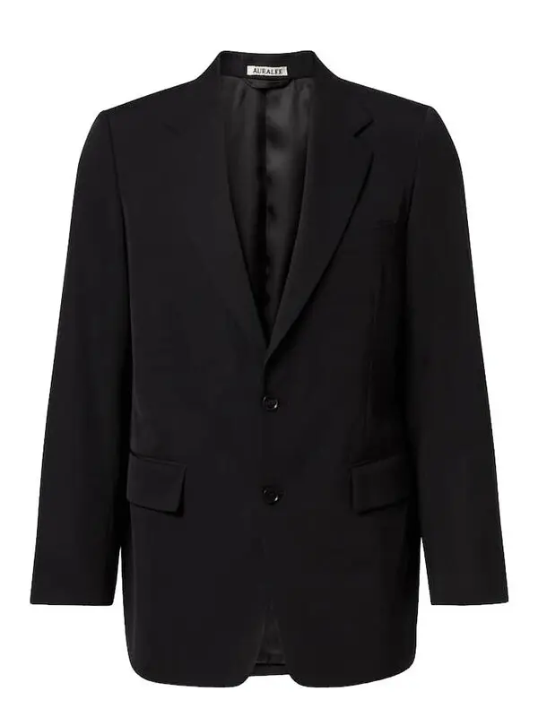 Auralee Wool Gabardine Blazer - Black