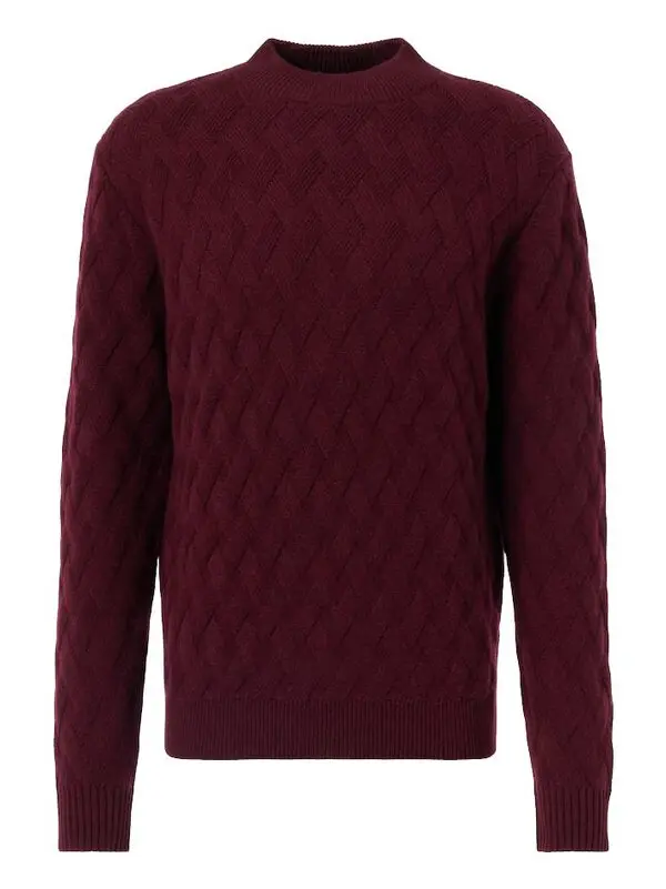 ALLUDE Wool And Cashmere Turtleneck Sweater - Burgundy