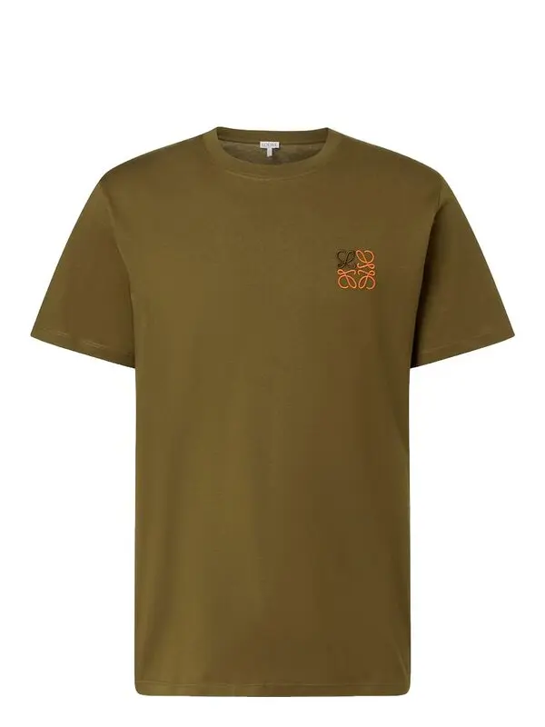 Loewe Anagram Cotton Jersey T-shirt - Green