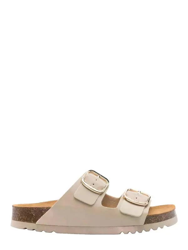 DR. SCHOLL'S SHOES Double-buckle Leather Sandals - Neutrals