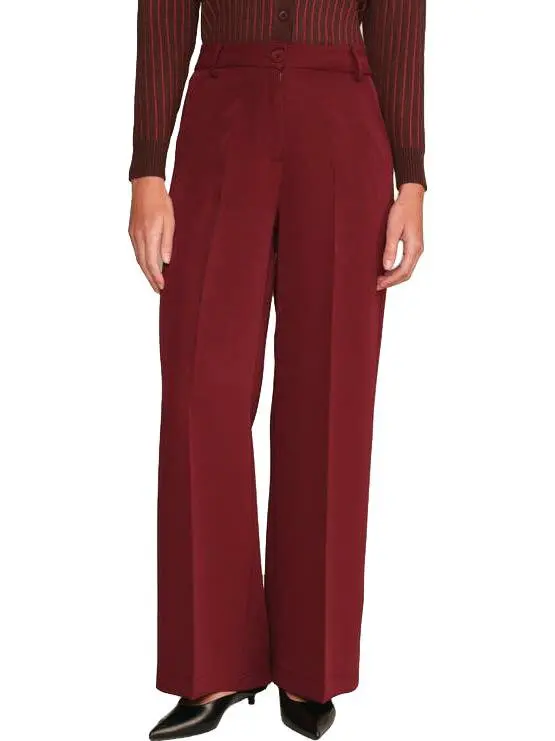 Deluc Straight Leg Pants - Burgundy