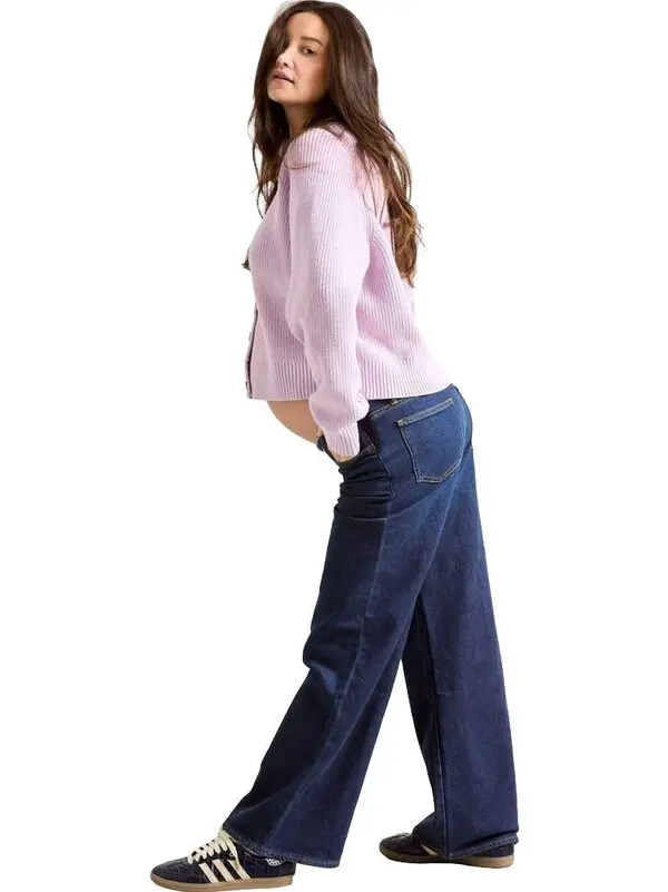 Hatch Relaxed Wide Leg Maternity Jeans - Classic Rinse