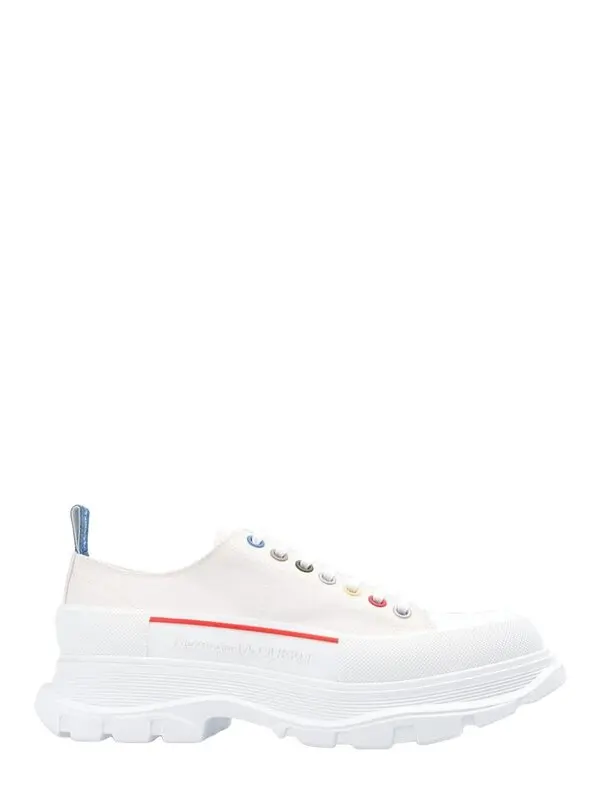 Alexander McQueen Tread Slick Low Top Sneakers - Cream/white