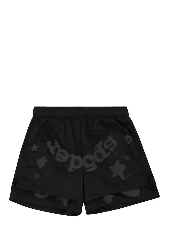 SP5DER Beluga Double Layer Shorts - Black