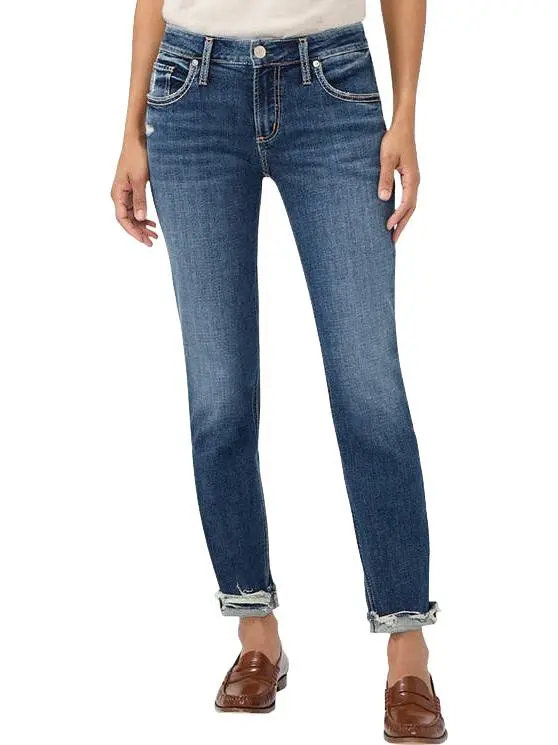 SILVER JEANS CO. Mid-rise Slim Boyfriend Jeans - Bobbie