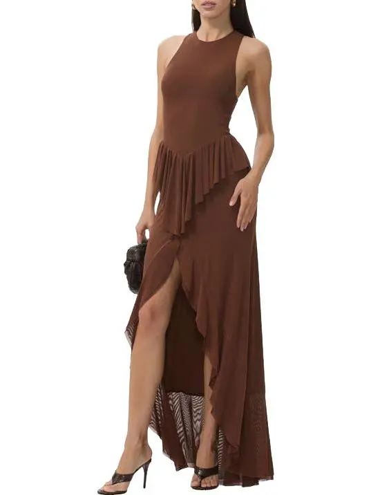 AFRM Bovina Sleeveless A-line Dress - Cappuccino