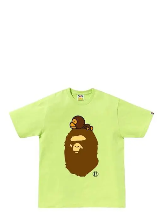 A BATHING APE Milo On Big Ape Tee Shirt - Lightgreen