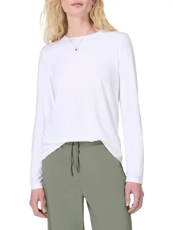 Sweaty Betty Essential Long-sleeve T-shirt - White