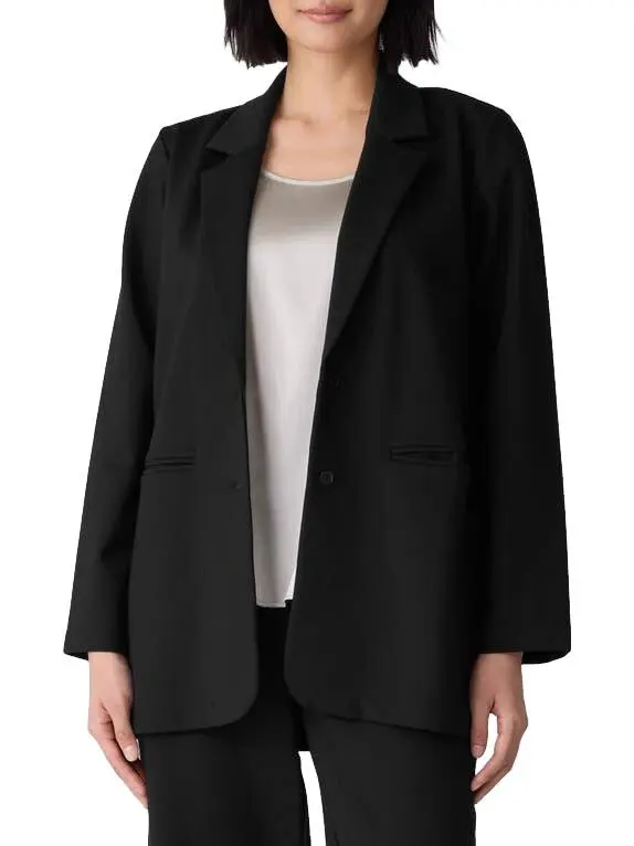 Eileen Fisher Long Blazer - Black