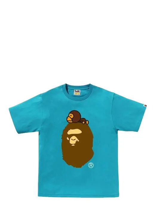 A BATHING APE Milo On Big Ape Tee Shirt - Blue