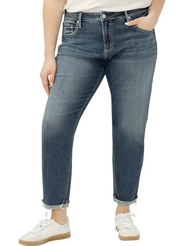 SILVER JEANS CO. Mid-rise Slim Boyfriend Jeans - Bobbie