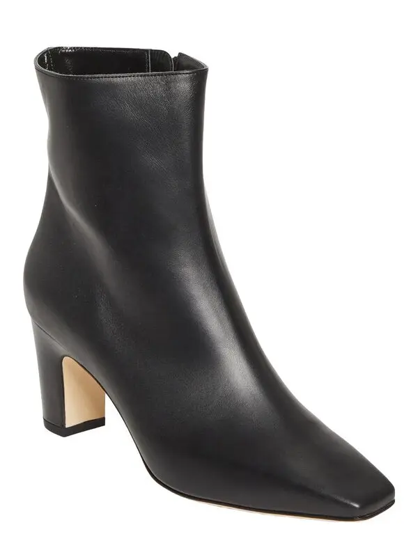 Manolo Blahnik Ofaralo Square Toe Bootie - Black