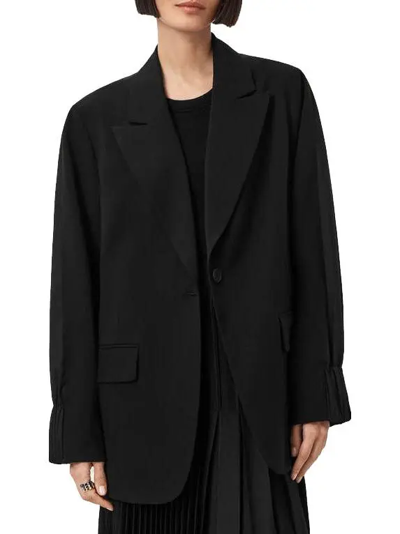 ALLSAINTS Alassett Oversize Blazer - Black