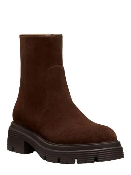 STUART WEITZMAN Hudson Lite Zip Bootie - Walnut