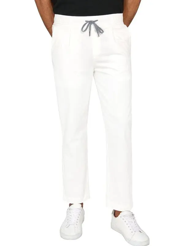 BROOKLYN BRIGADE Solid Drawstring Pants - White
