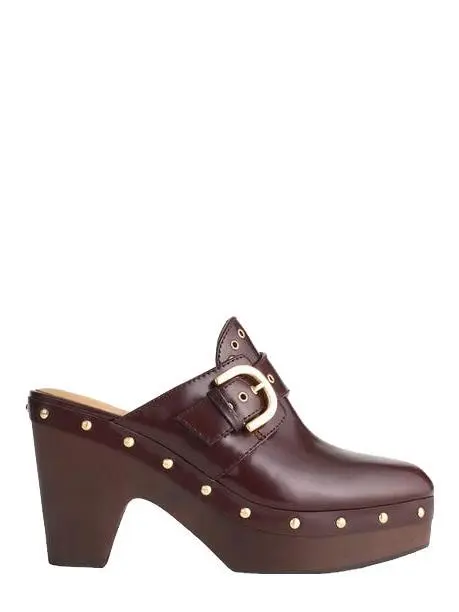 Madewell The Wes Buckle Strap Clog - Stained Rosewood