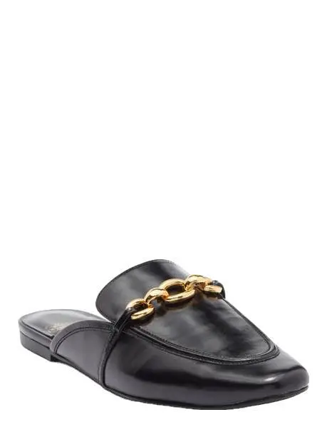 Jeffrey Campbell Clerk Bit Loafer Mule - Black Gold