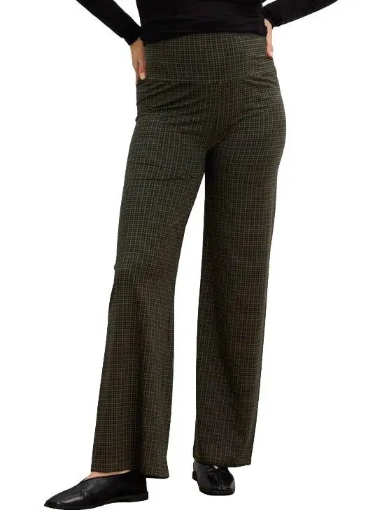 Hatch Collection Bodyflex Cropped Flare Maternity Pant - Basil Multi