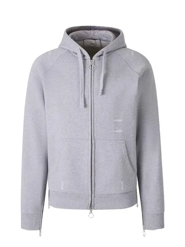 SETCHU Zip-up Hooded Sweatshirt - Light Grey
