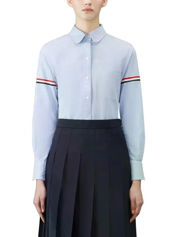 Thom Browne Grosgrain-arm Oxford Shirt - Blue