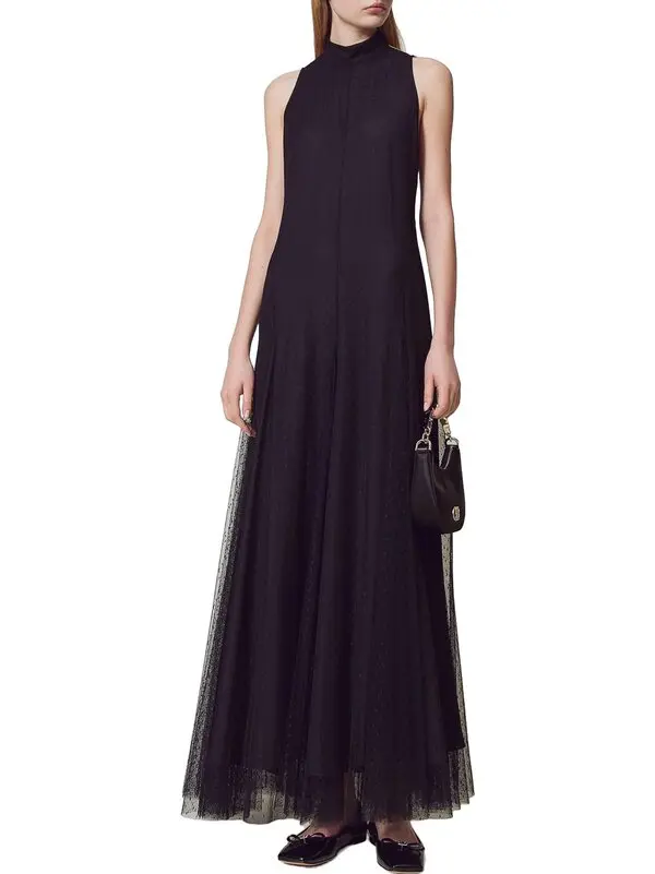 TWINSET Sleeveless Maxi Dress - Black