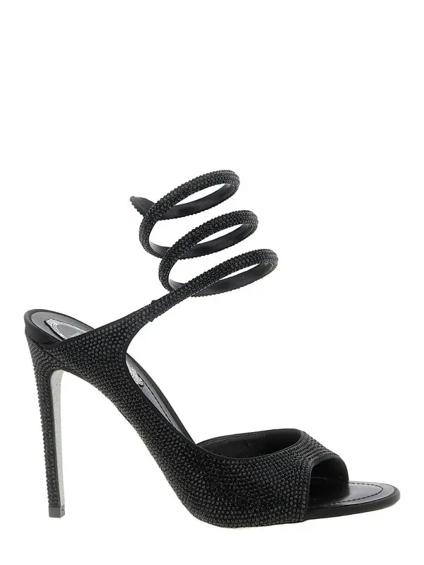 Rene Caovilla Heeled Sandal - Black