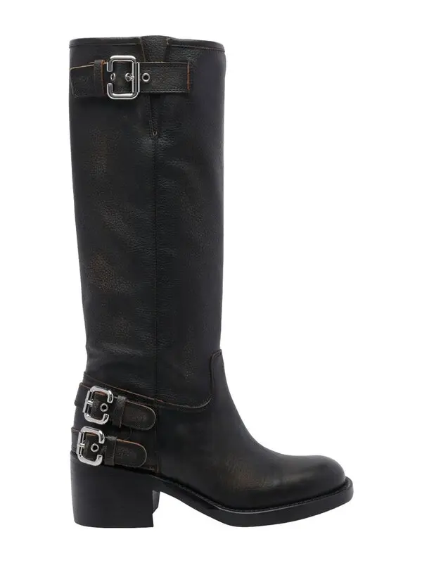 Chloé Buckled Knee-high Boots - Black