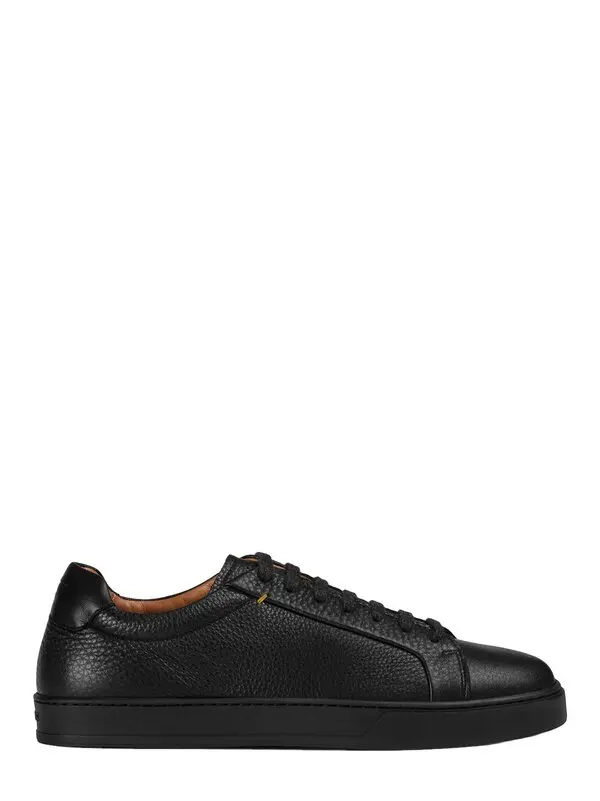 DOUCAL'S Leather Sneakers - Black