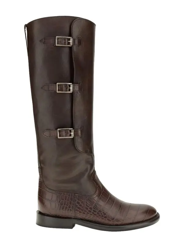 Paris Texas Buckled Boots - Ebony