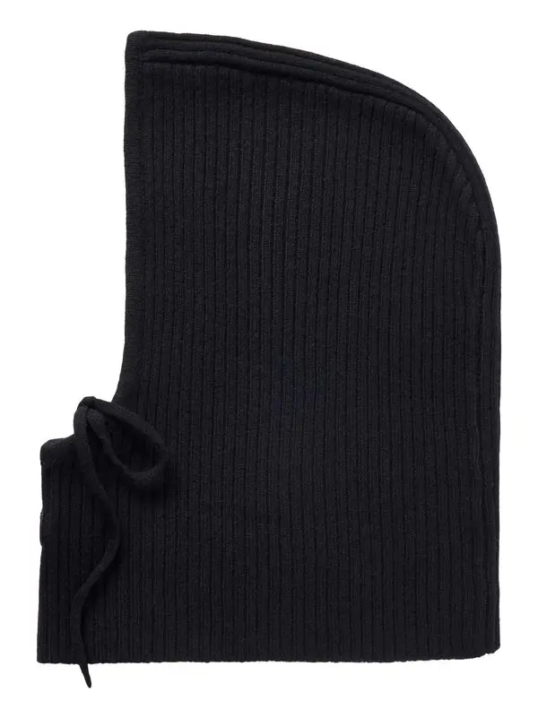 YVES SALOMON Ribbed Wool And Cashmere-blend Snood - Black
