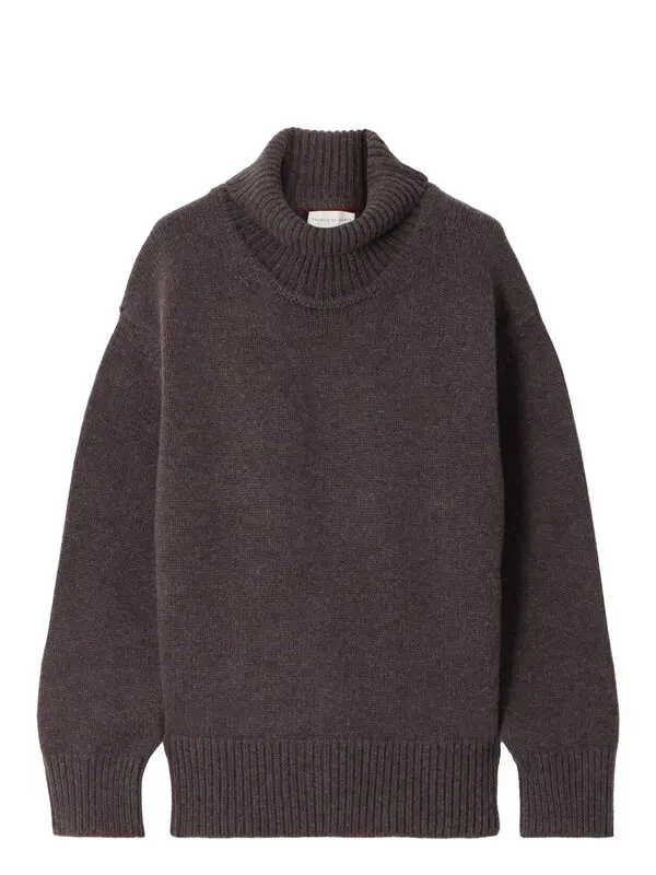 Veronica De Piante Delphine Wool And Cashmere-blend Turtleneck Sweater - Brown