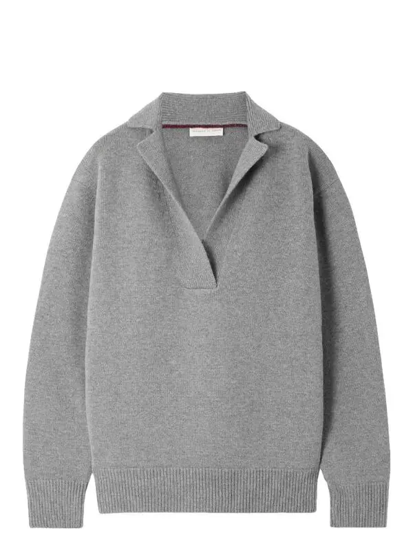 Veronica De Piante Emilie Wool And Cashmere-blend Sweater - Gray