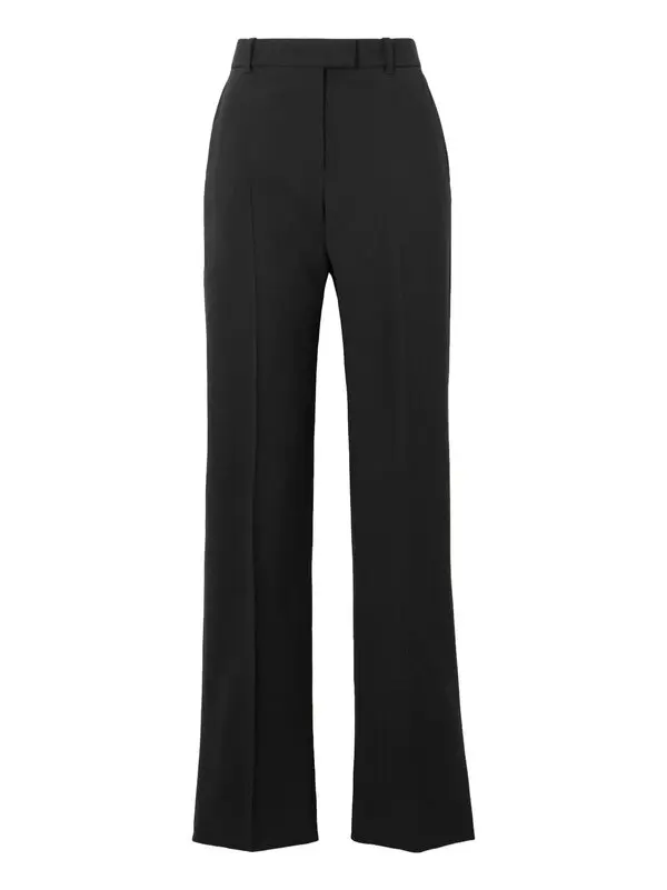 Alexander McQueen Wool-blend Twill Straight-leg Pants - Black