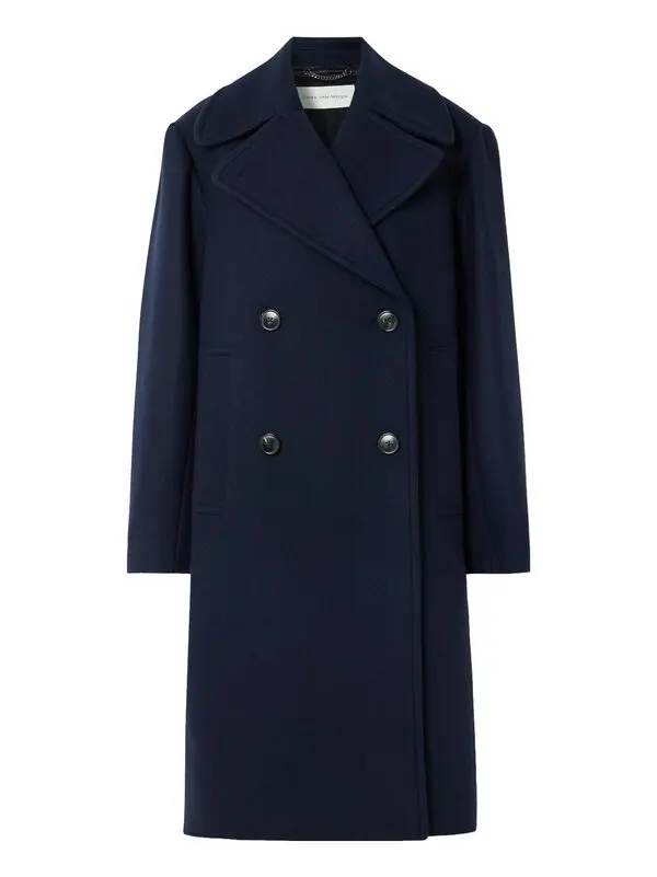 Dries Van Noten Oversized Double-breasted Wool-blend Coat - Blue