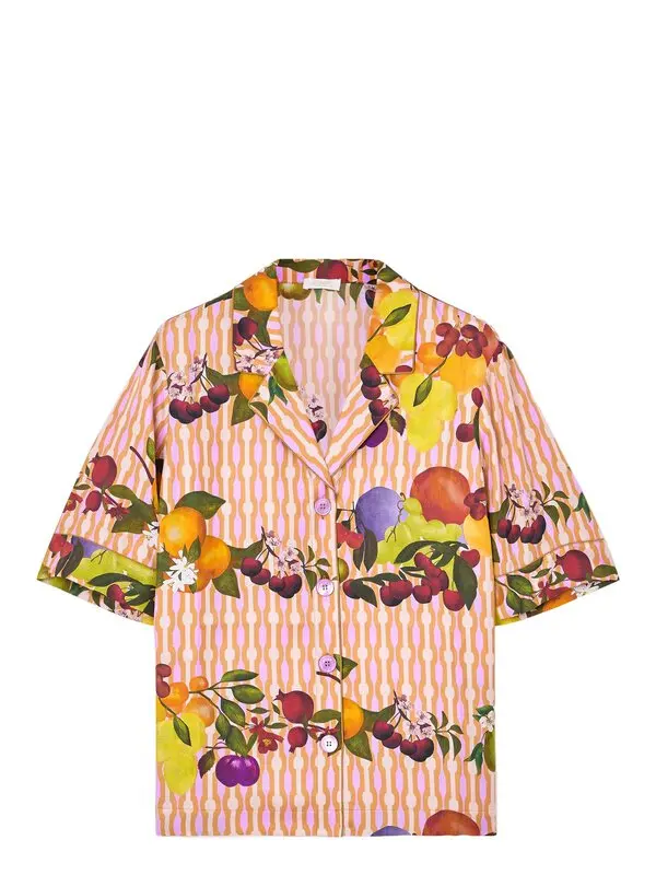 ERES Cherry Printed Silk-twill Shirt - Multi