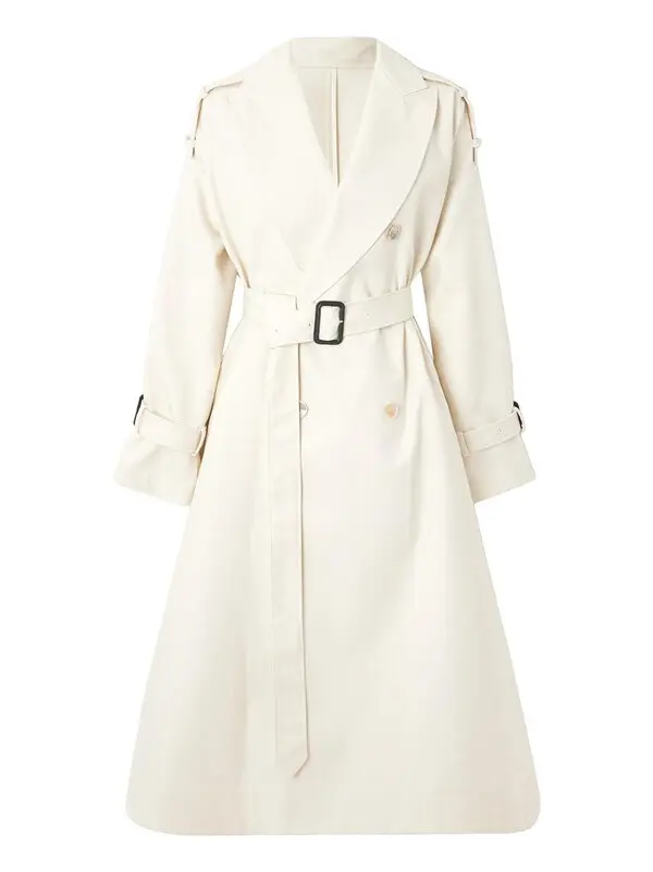 Givenchy Belted Double-breasted Cotton-twill Trench Coat - Ivory