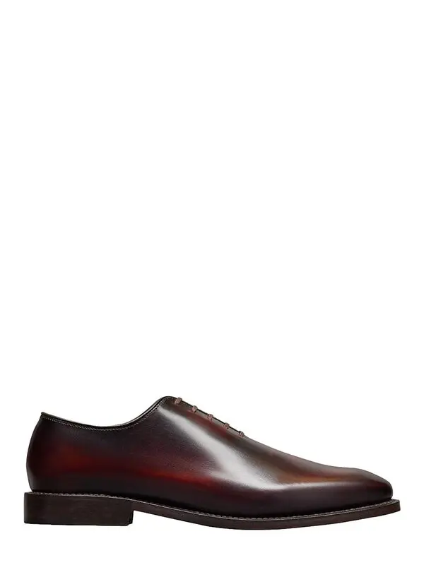 ALLEN EDMONDS RESERVE Morrison Polished Leather Oxfords - Mdbrwn