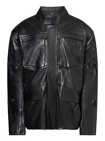 Vetements Layered Relaxed-fit Leather Jacket - Black / Brown