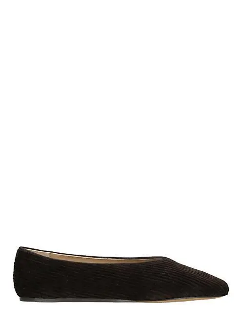 Le Monde Beryl Regency Corduroy Ballet Flats - Dark Brown