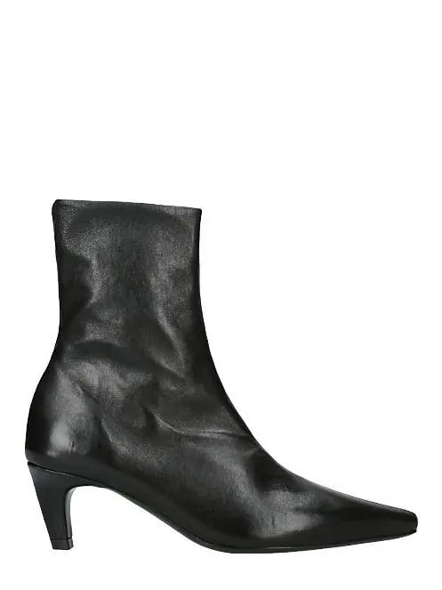 JUDE Leather Heeled Ankle Boots - Black