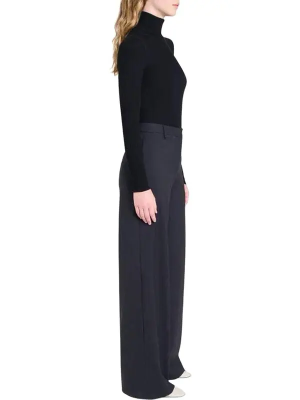 TWP Rib-knit Wool Turtleneck Sweater - Black