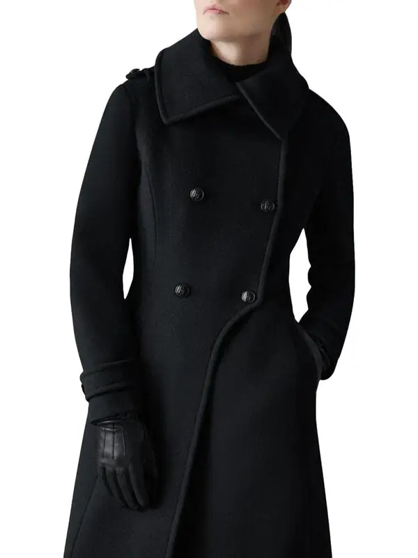 Mackage Elodie Sparkly Long Coat - Black